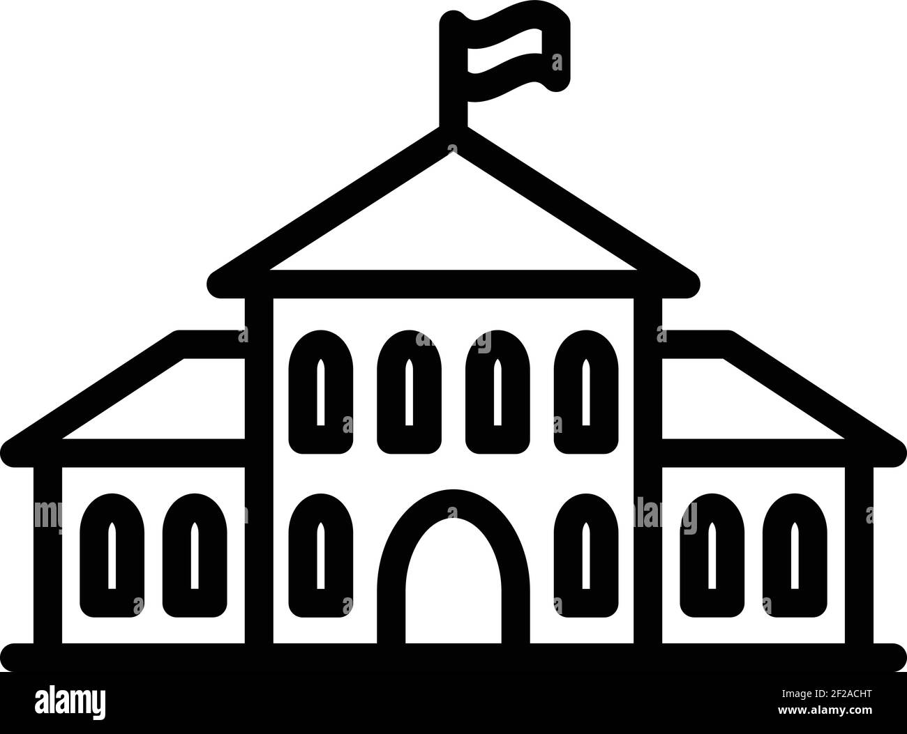 Middle campus icon. Outline Middle campus vector icon for web design ...