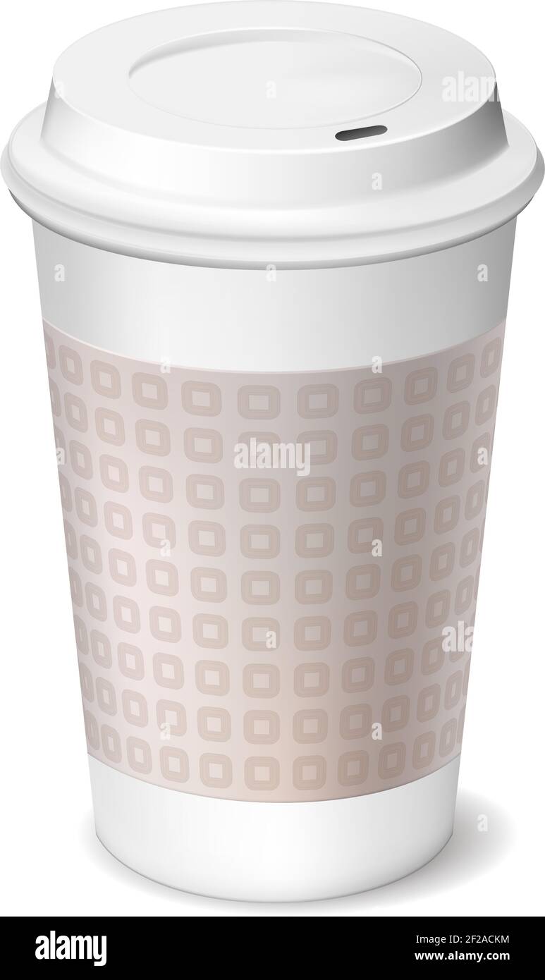 Cardboard coffee cup closed Stock Vector Images - Alamy