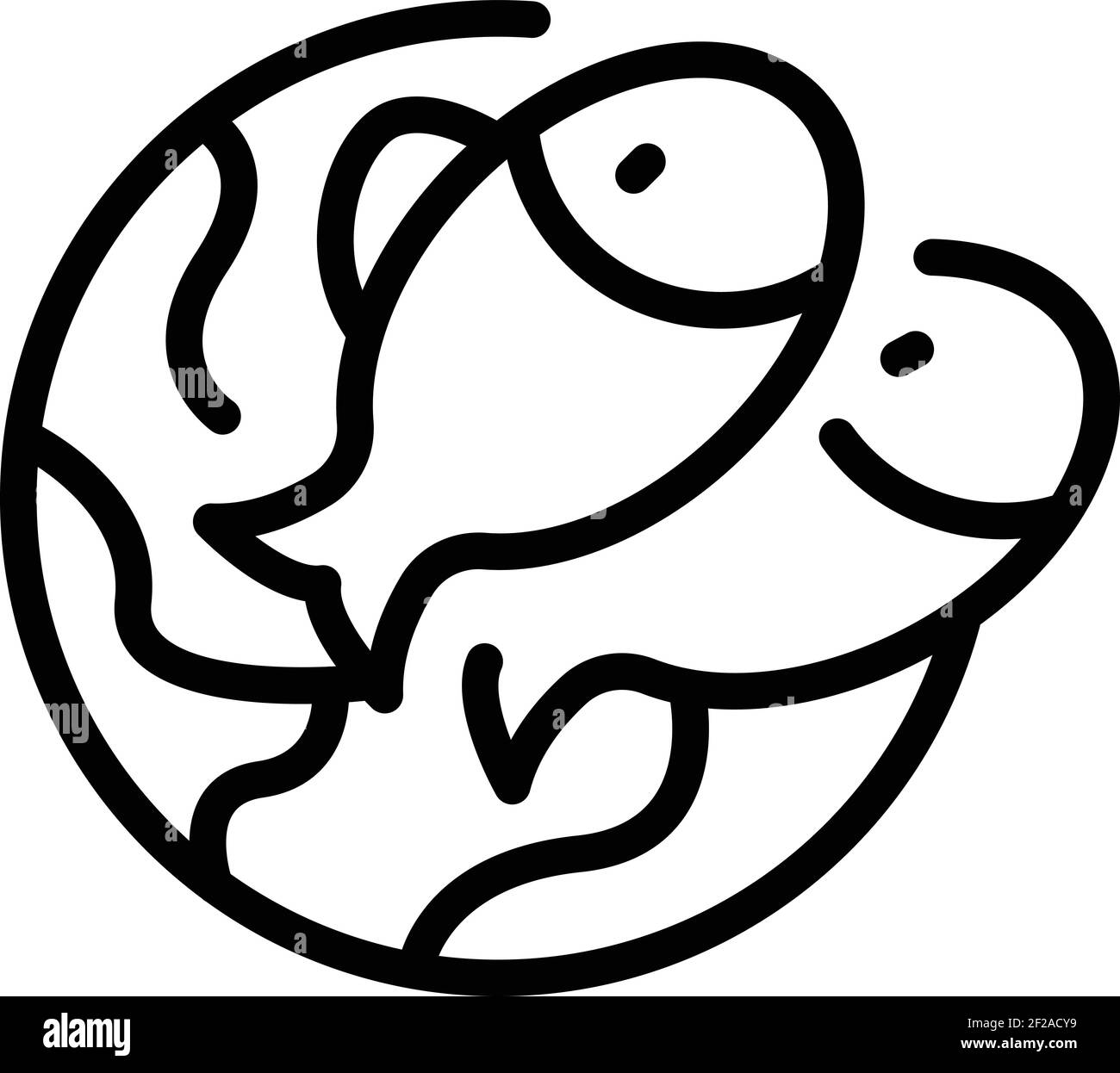 Wok menu fish icon. Outline Wok menu fish vector icon for web design ...