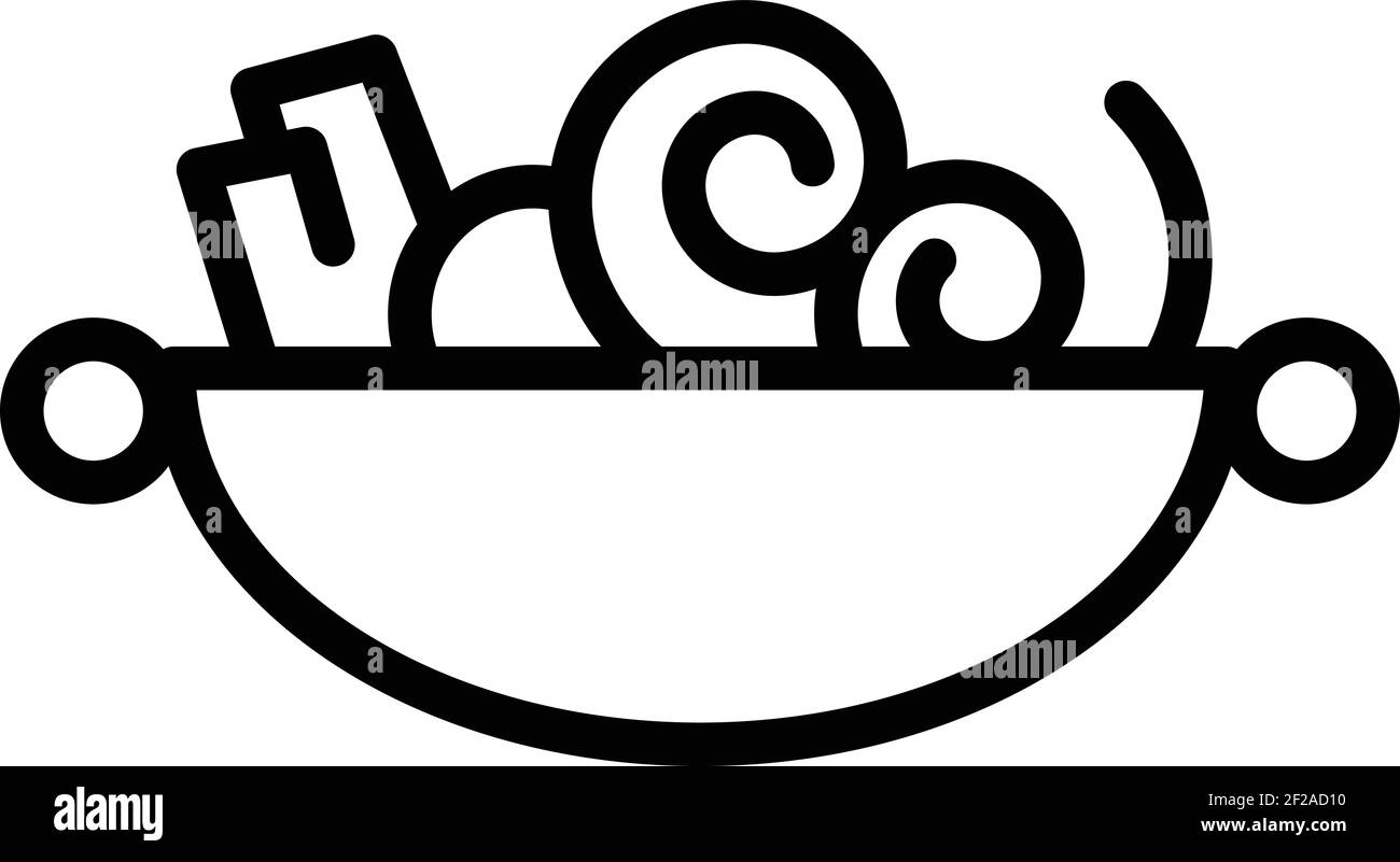 Asian food icon. Outline asian food vector icon for web design isolated ...