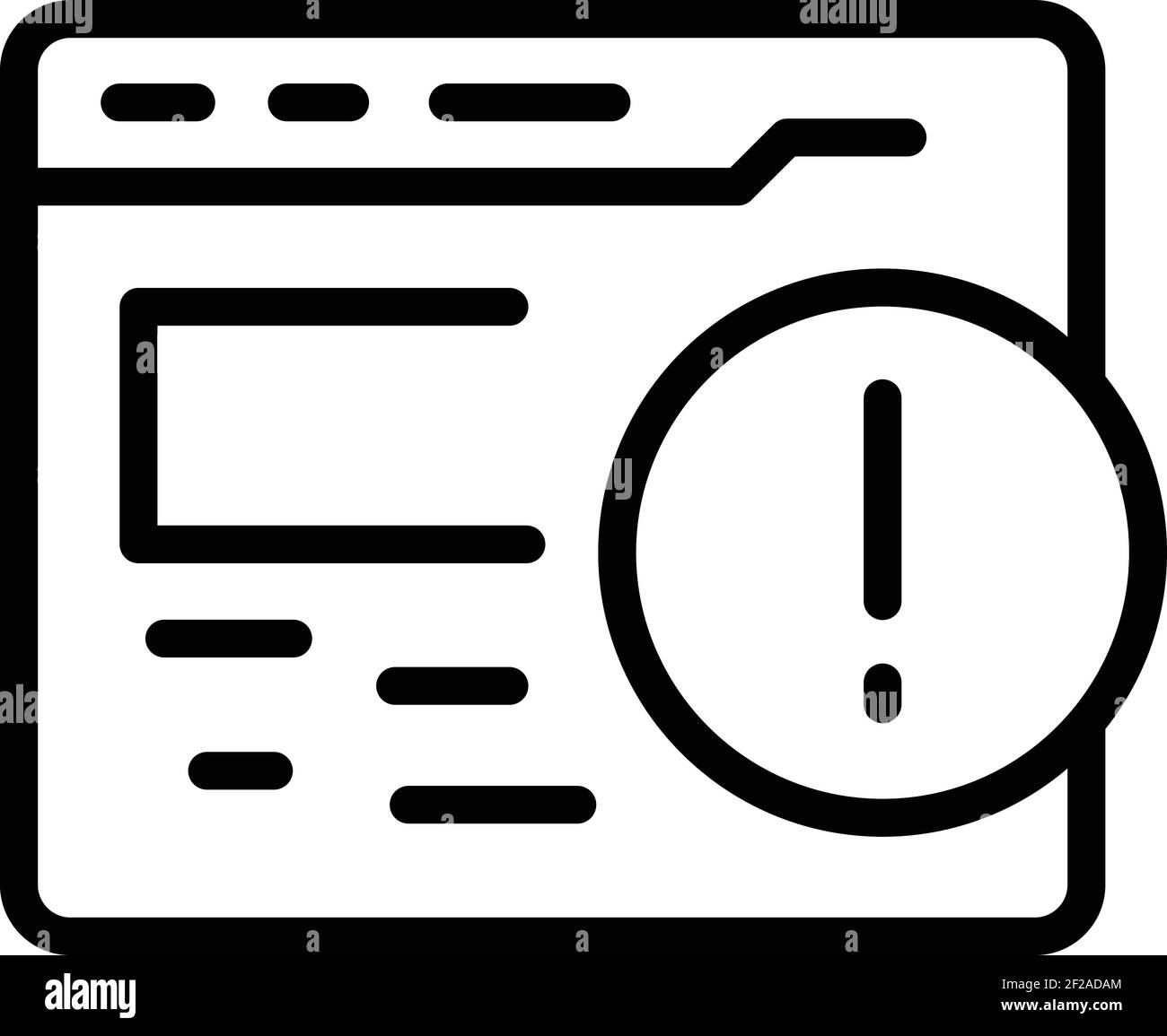 Webpage malware icon. Outline webpage malware vector icon for web ...