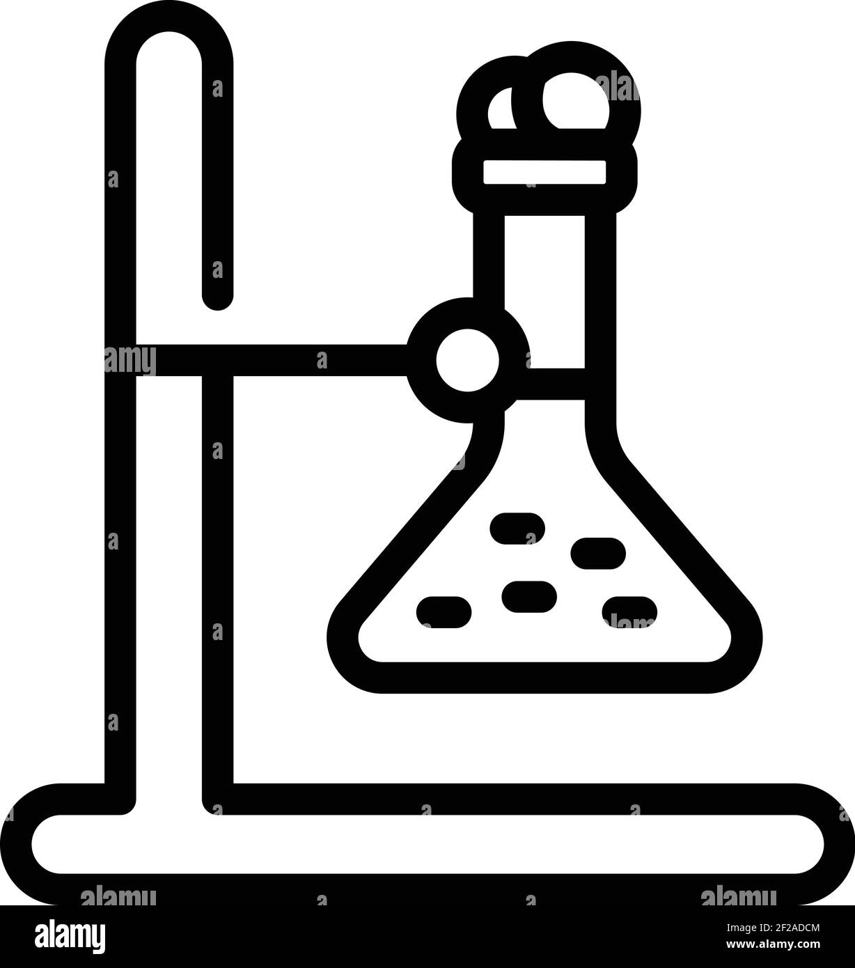 Scientist flask stand icon. Outline Scientist flask stand vector icon ...