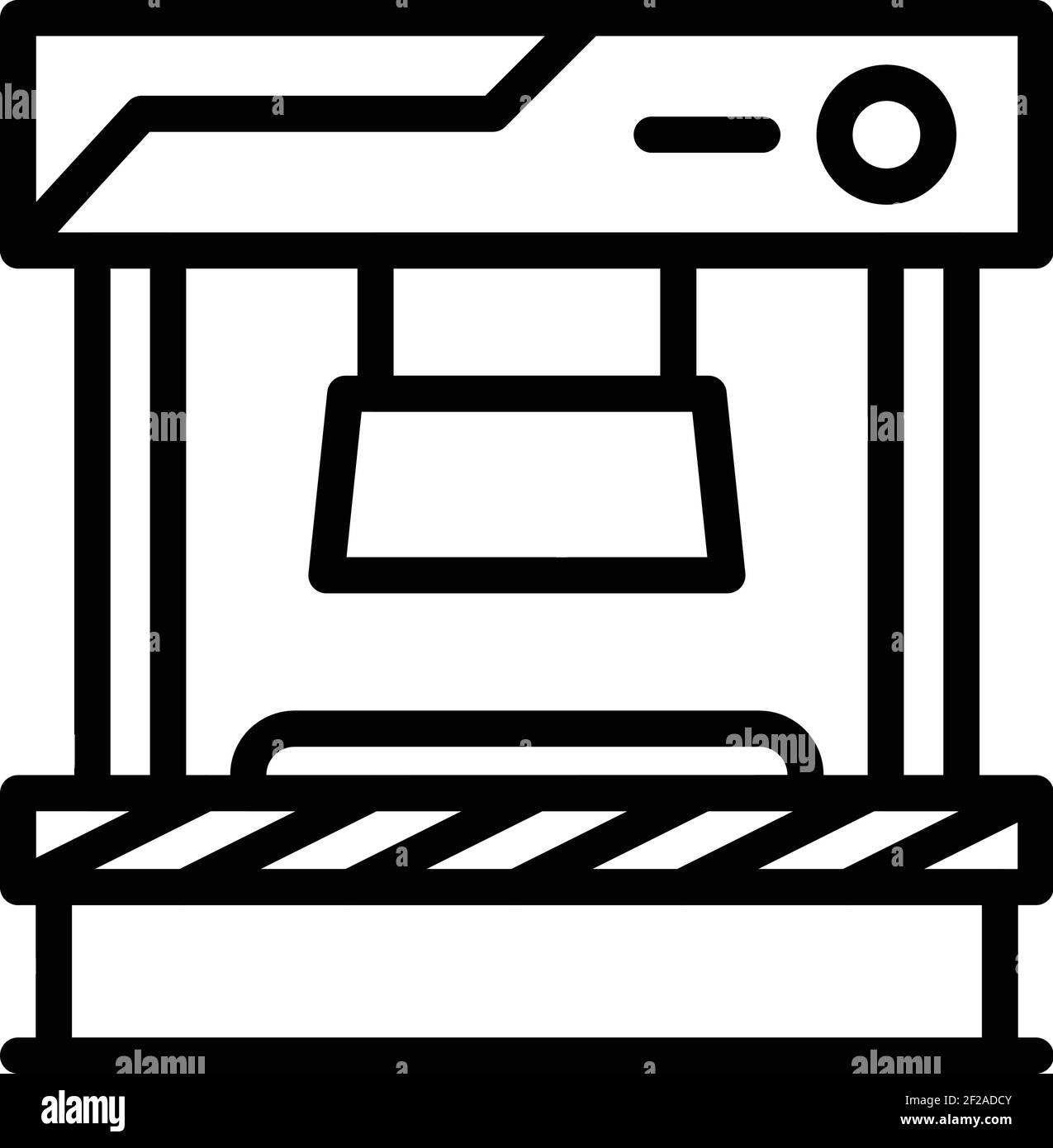 Press form machine icon. Outline press form machine vector icon for web ...