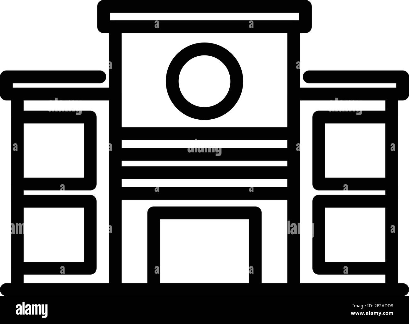 Facade campus icon. Outline Facade campus vector icon for web design ...