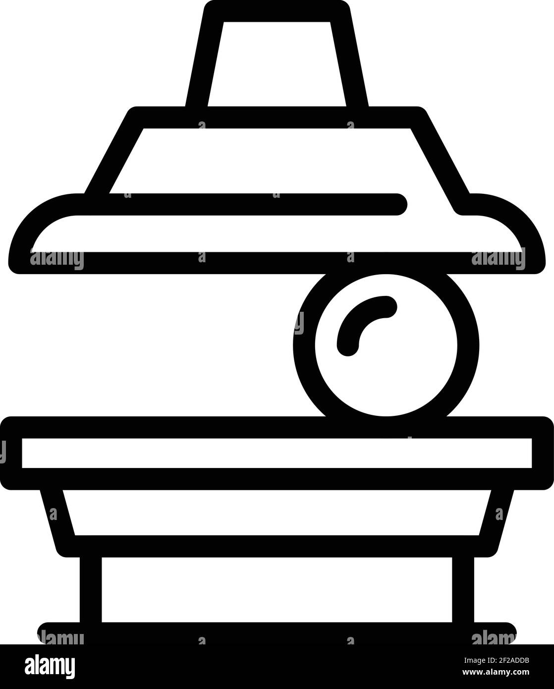 Press machine tool icon. Outline press machine tool vector icon for web ...