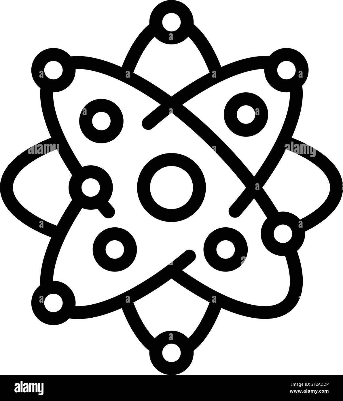 Research atom icon. Outline Research atom vector icon for web design ...