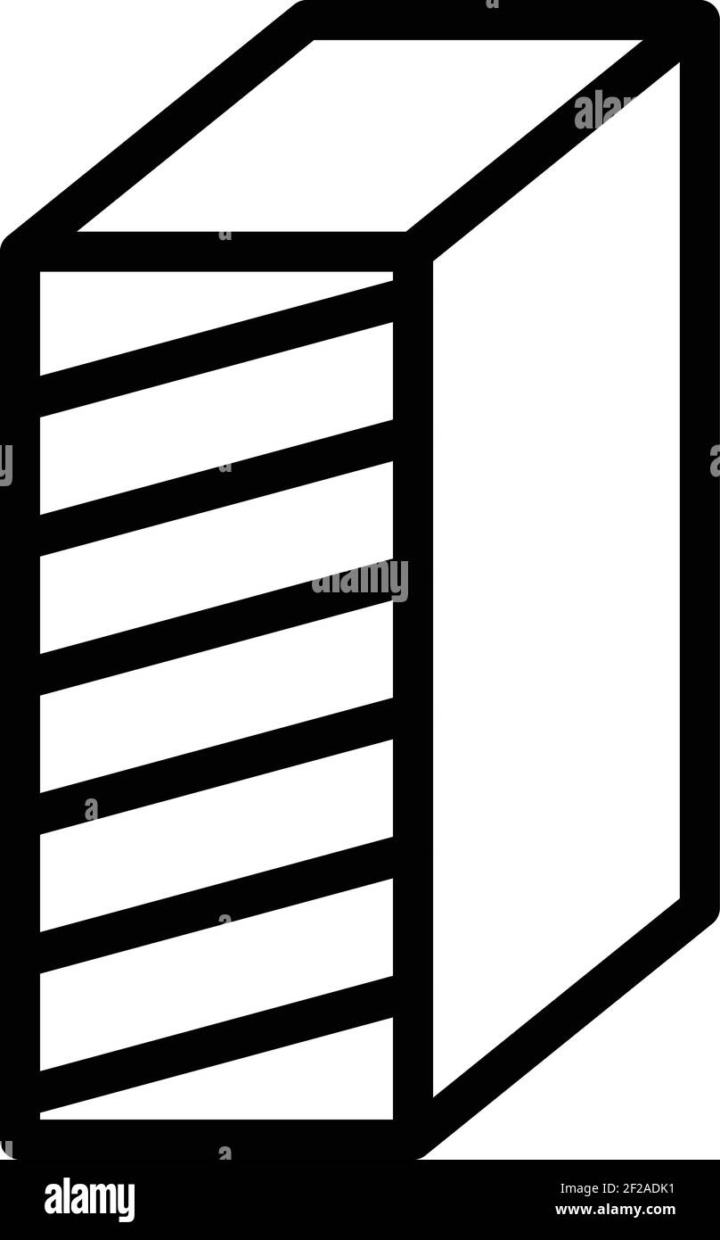 Nail buffer block icon. Outline nail buffer block vector icon for web ...