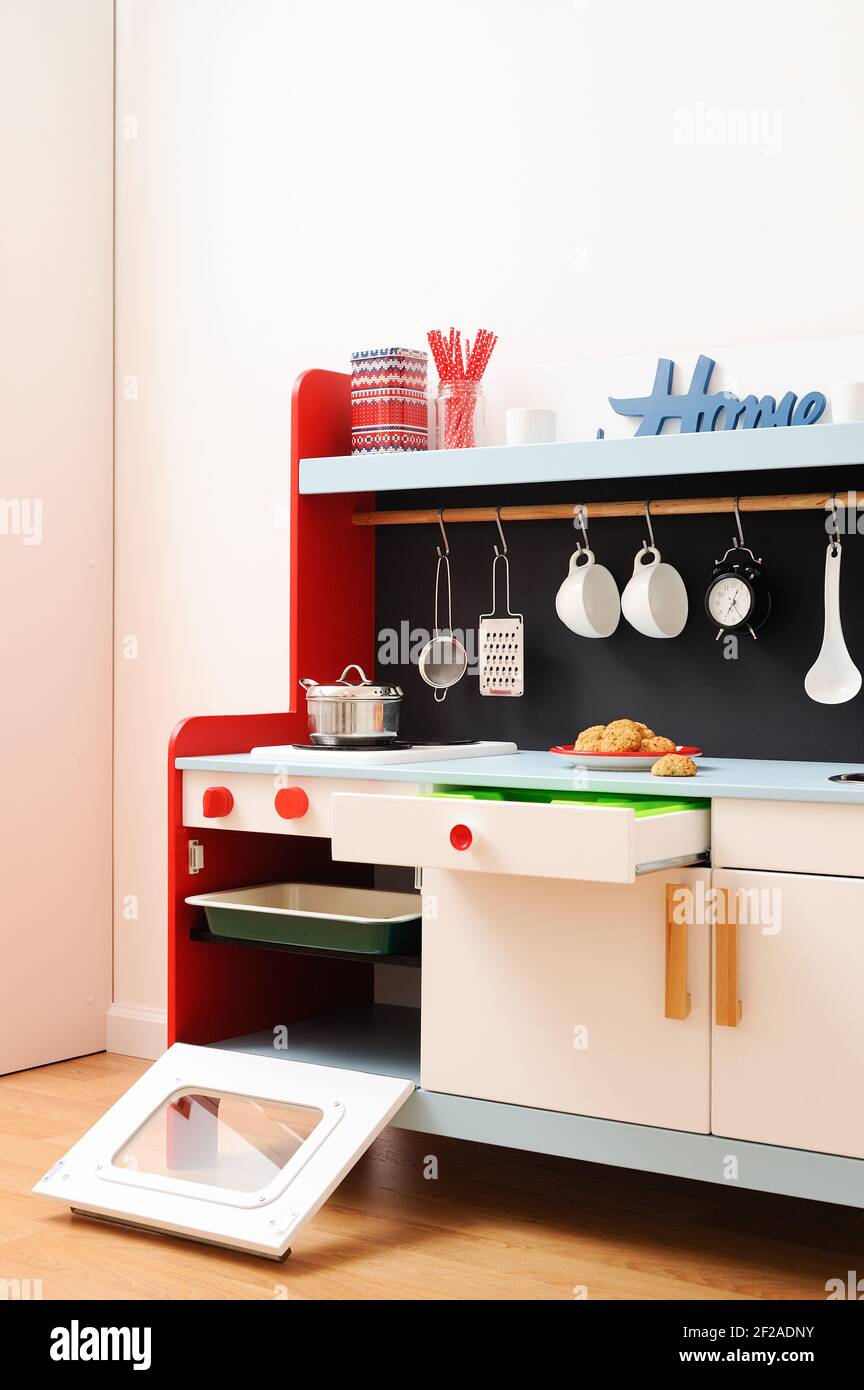 Designer kitchen for children with oven, stove, drawers and kitchen ...