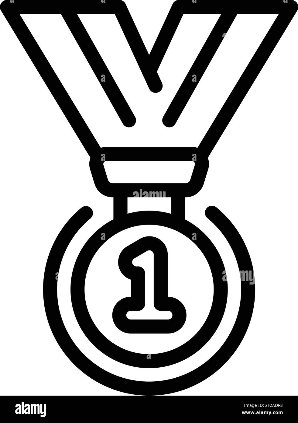 First medal icon. Outline first medal vector icon for web design ...