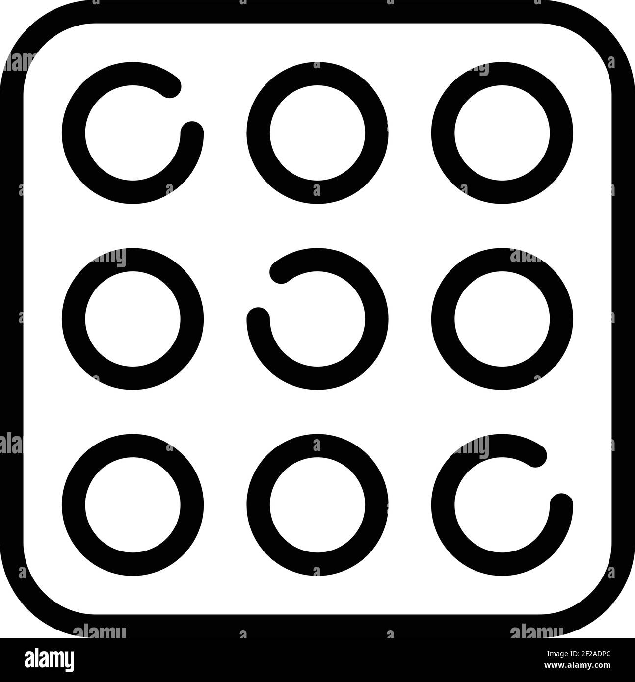 Cookie molds circle icon. Outline Cookie molds circle vector icon for ...