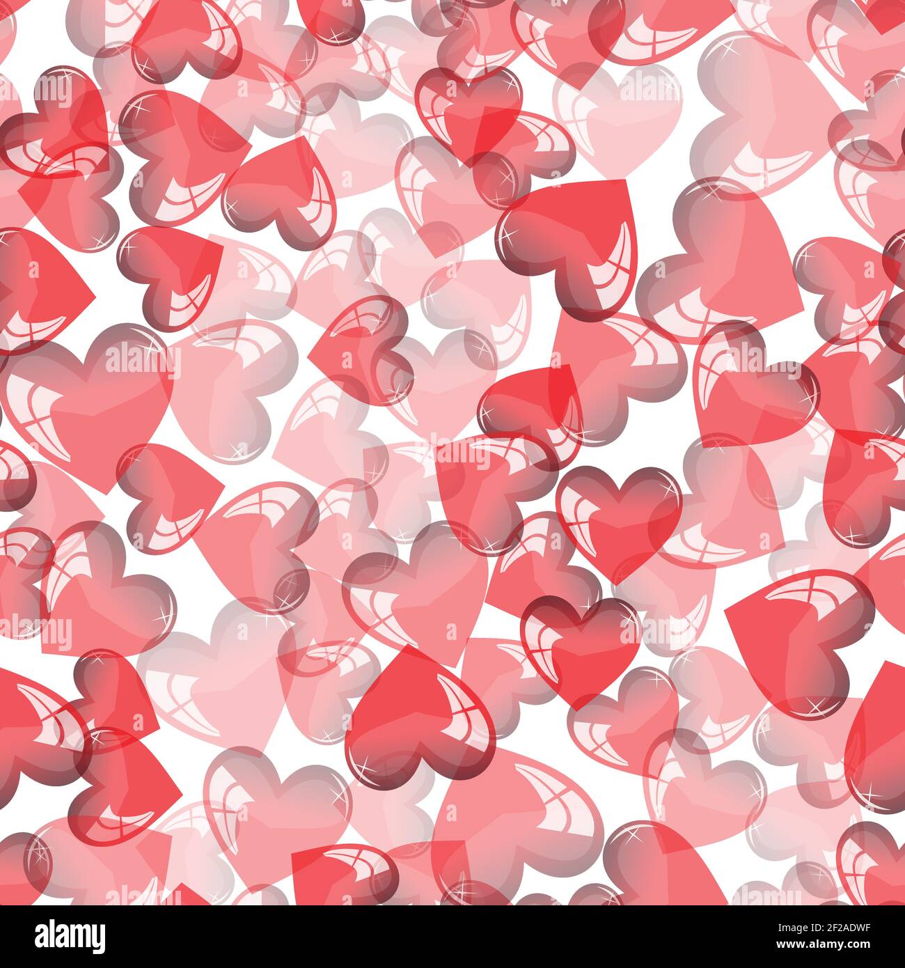 Red transparent heart on a white background. For fabric, baby clothes ...