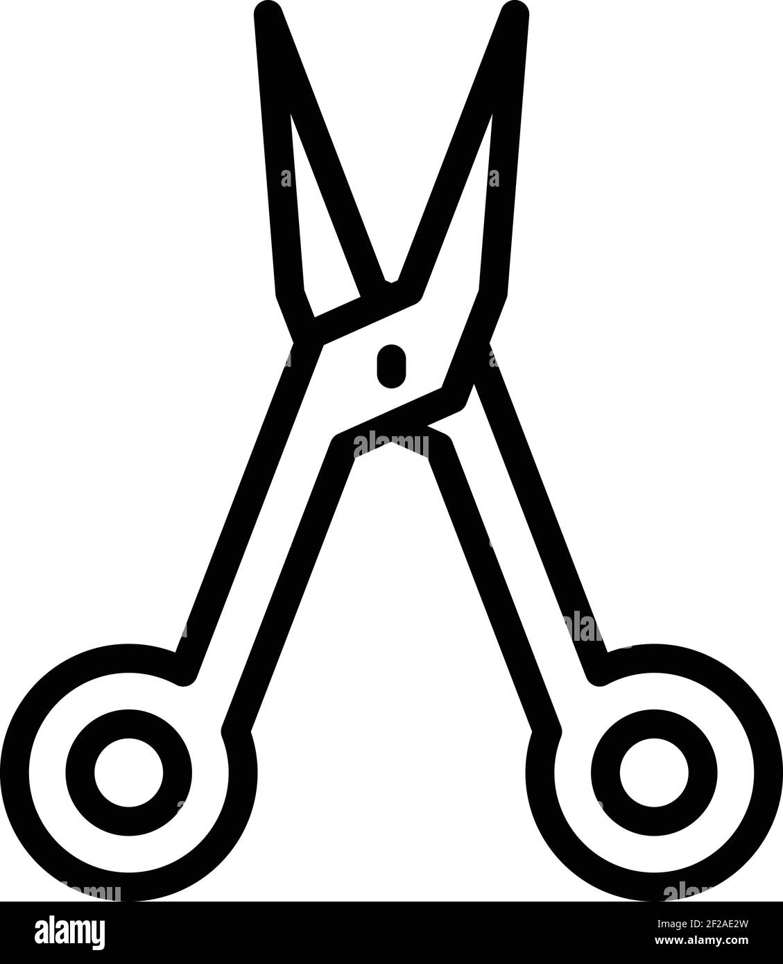 Nail scissors icon. Outline nail scissors vector icon for web design ...