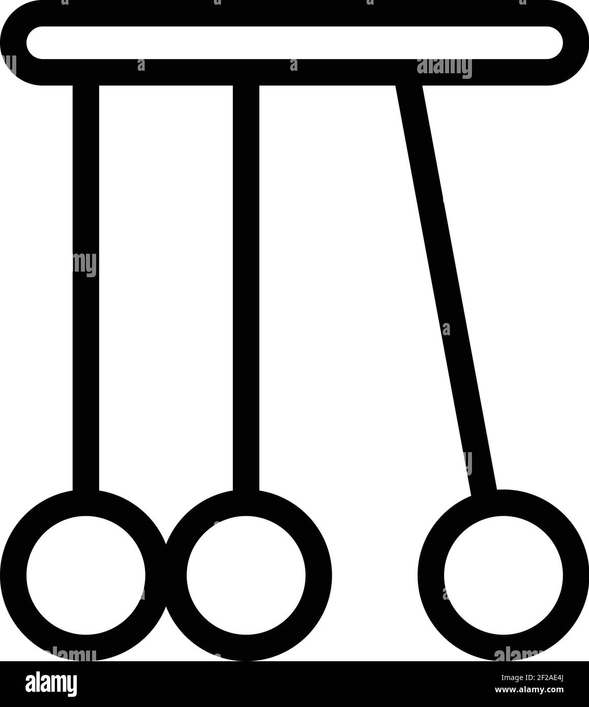 Pendulum balls icon. Outline Pendulum balls vector icon for web design ...