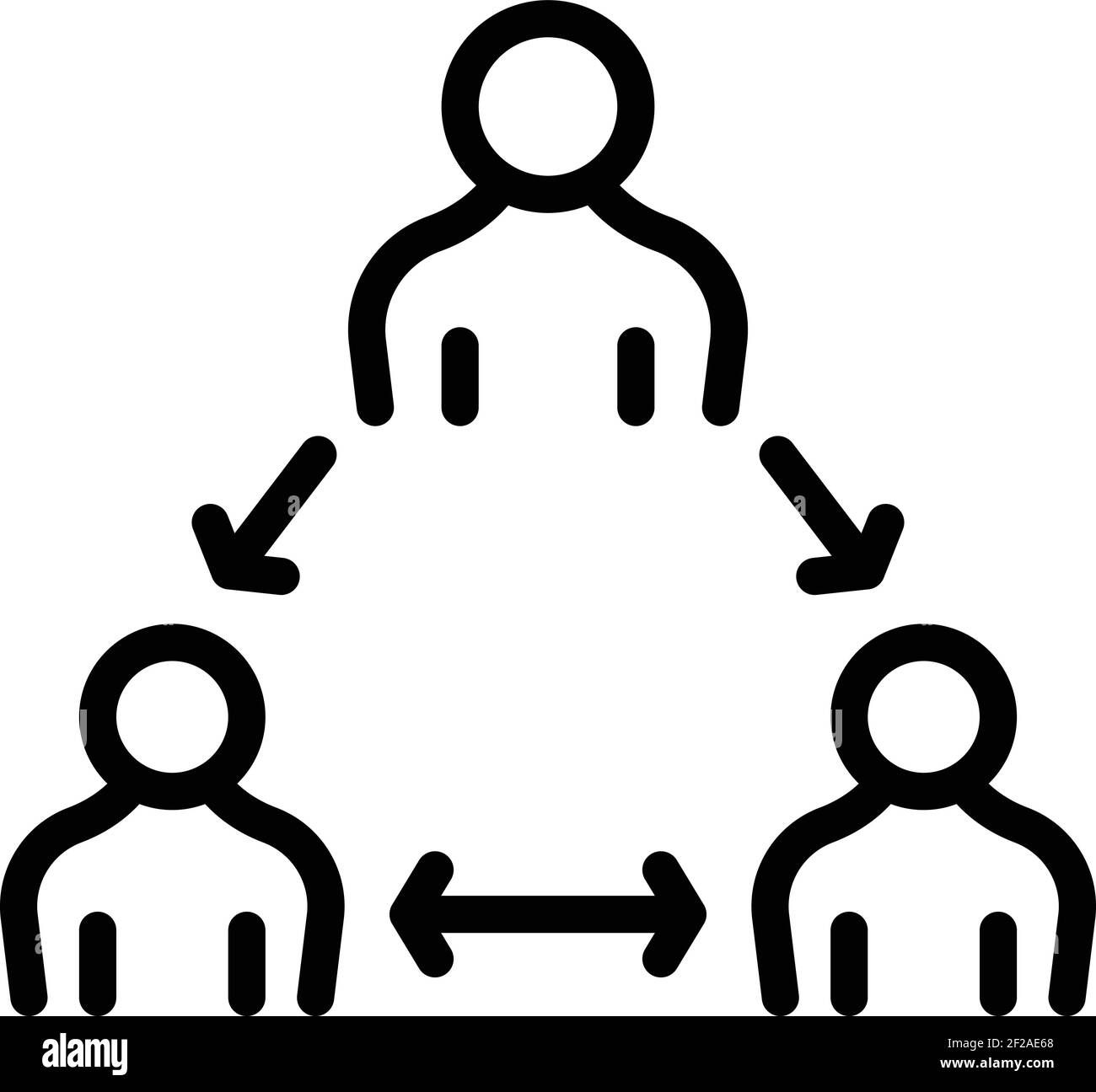 Group distance icon. Outline group distance vector icon for web design ...