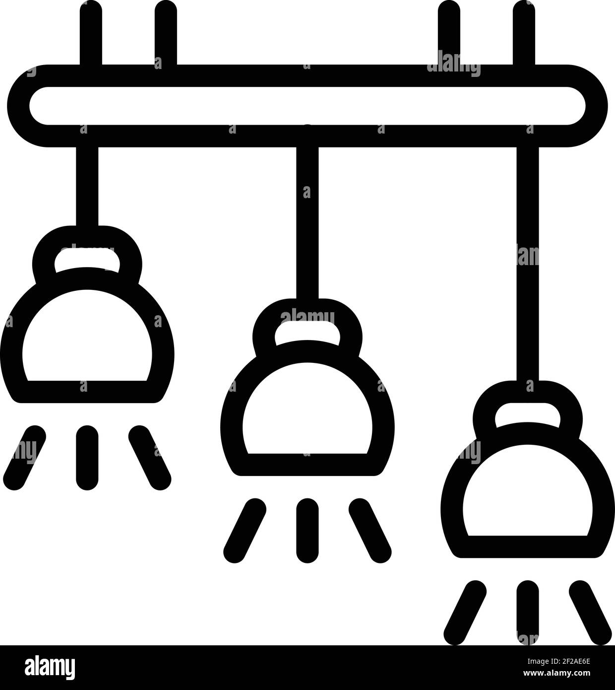Kitchen lights icon. Outline kitchen lights vector icon for web design ...
