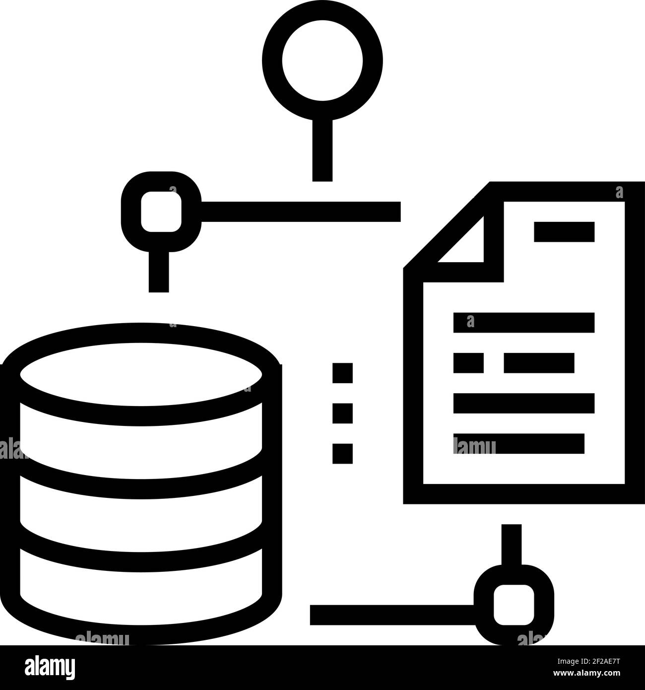 file digital processing line icon vector illustration Stock Vector ...
