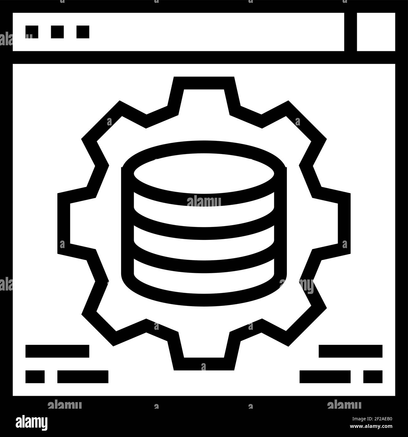 hardware solution digital processing line icon vector illustration ...