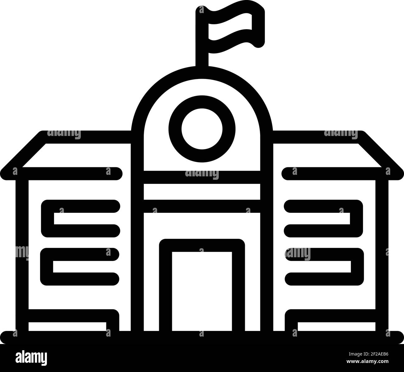 Campus building icon. Outline Campus building vector icon for web ...