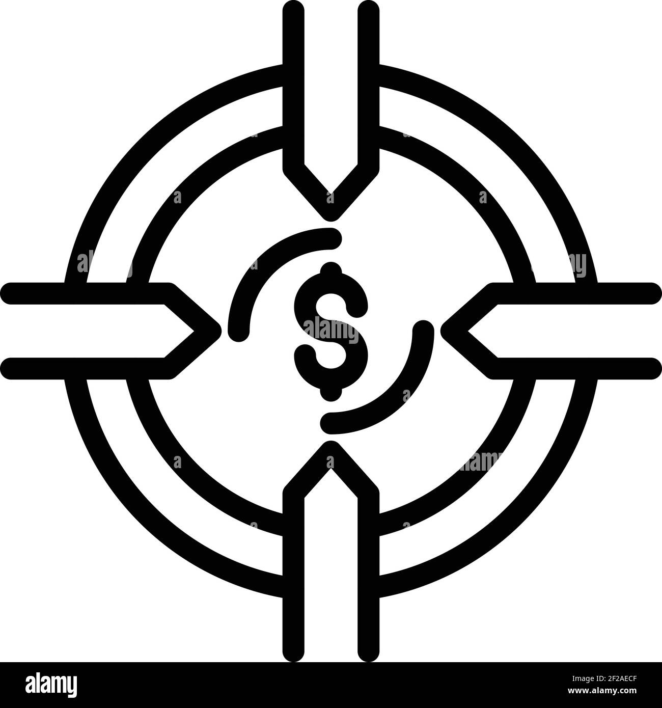 Money malware icon. Outline money malware vector icon for web design ...