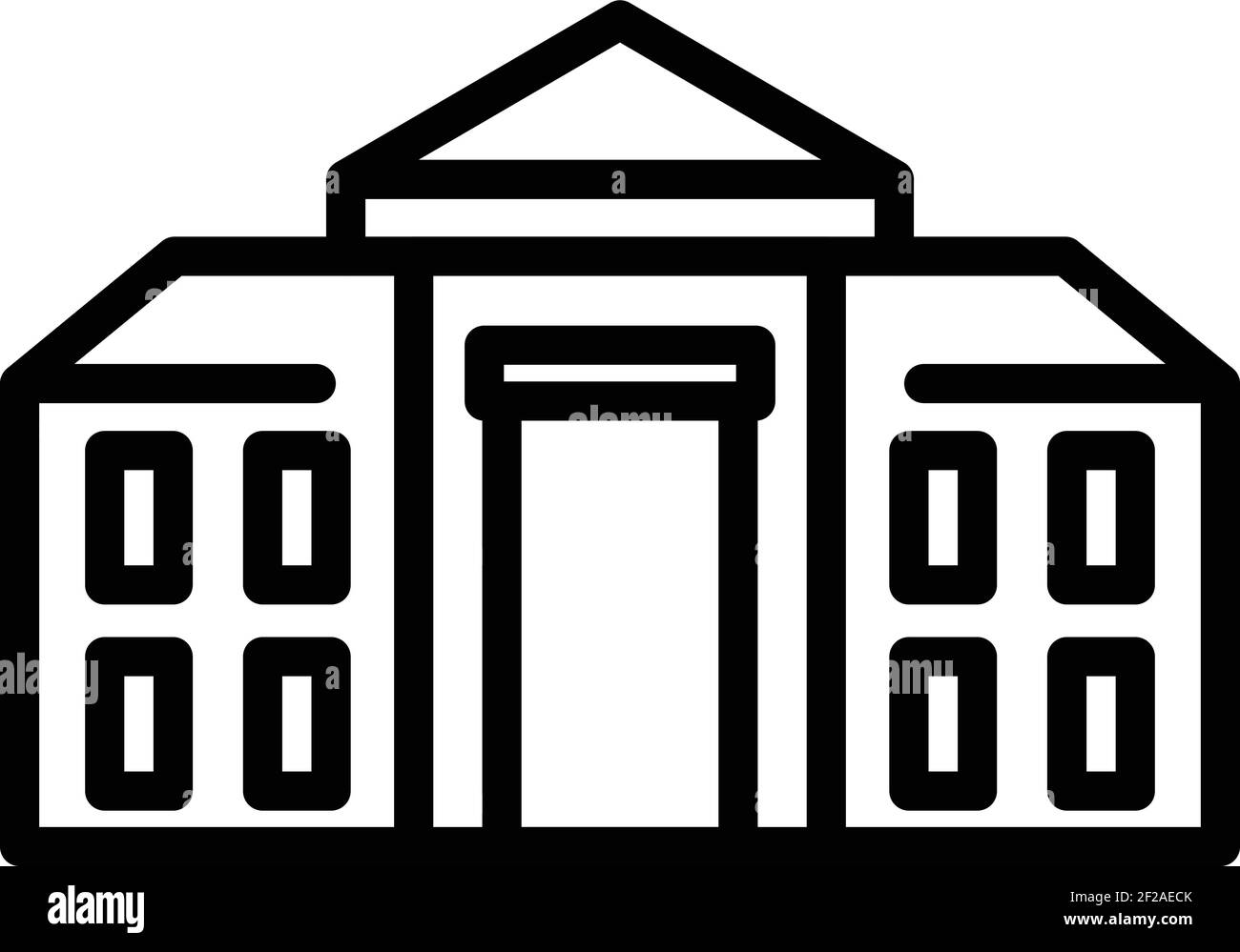 Academic campus icon. Outline Academic campus vector icon for web ...