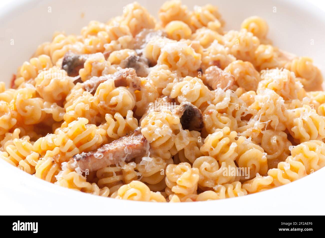 diced irish bacon with radiatore pasta and a heirloom tomato sauce ...