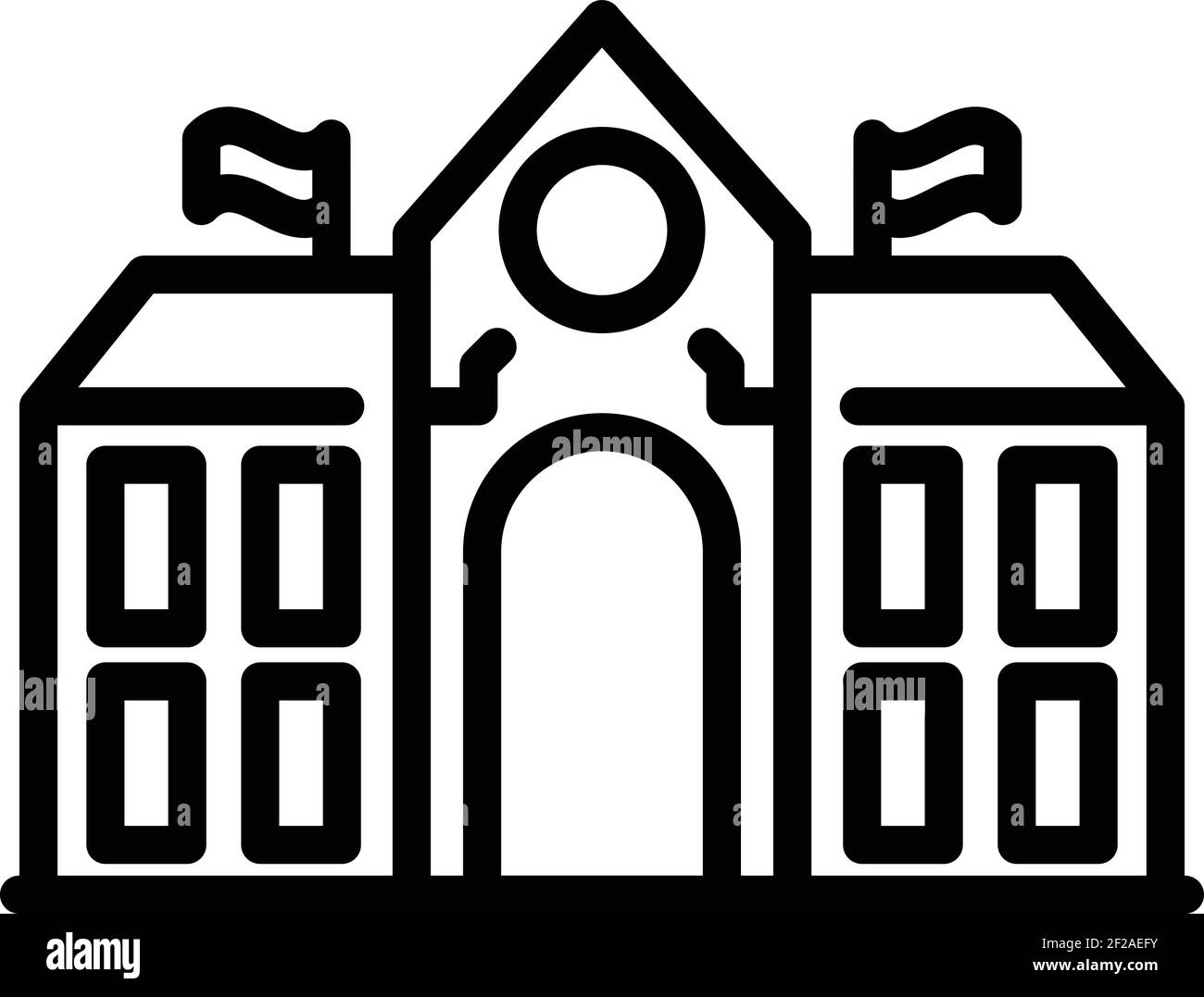 School campus icon. Outline School campus vector icon for web design ...
