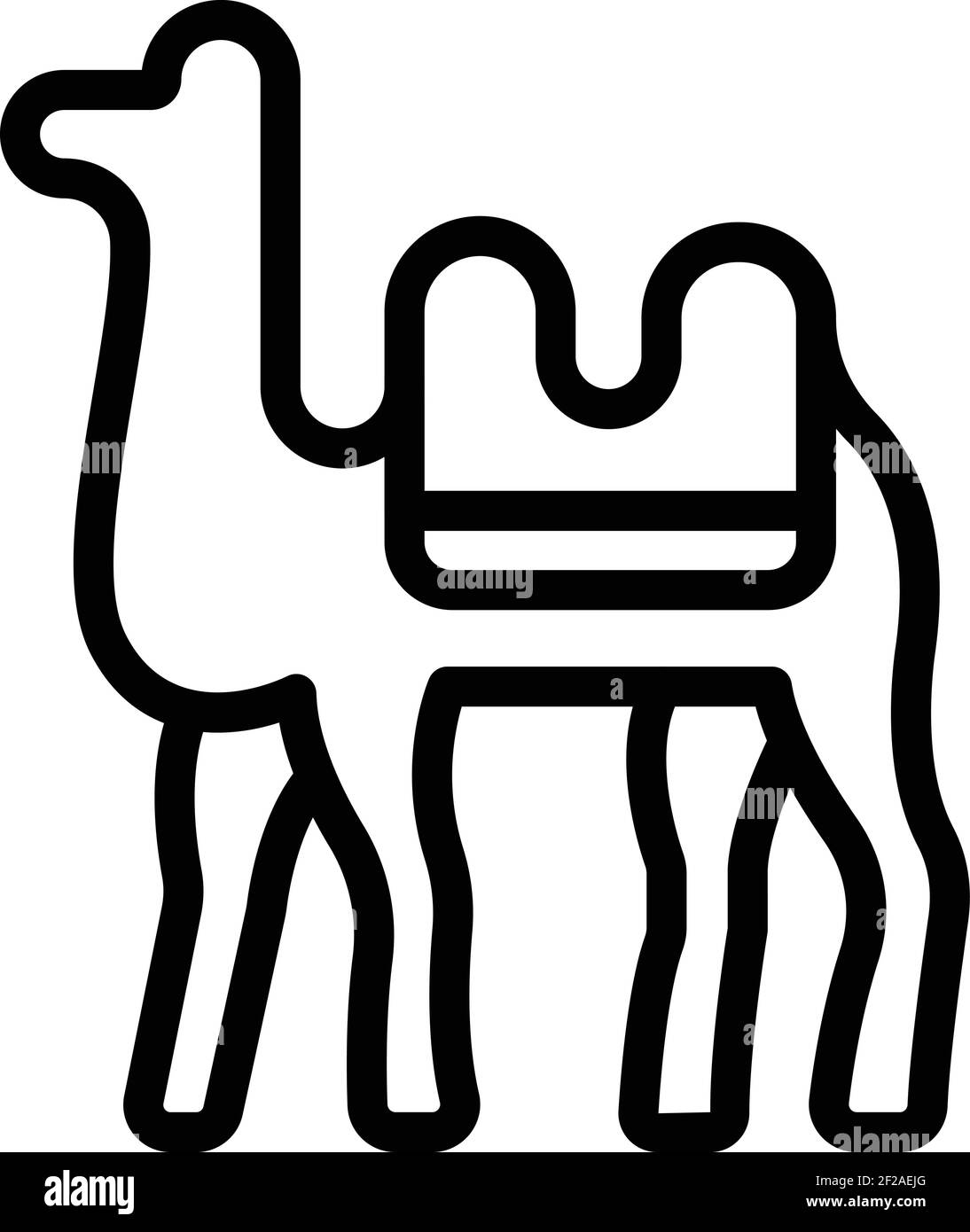 Safari camel icon. Outline safari camel vector icon for web design ...