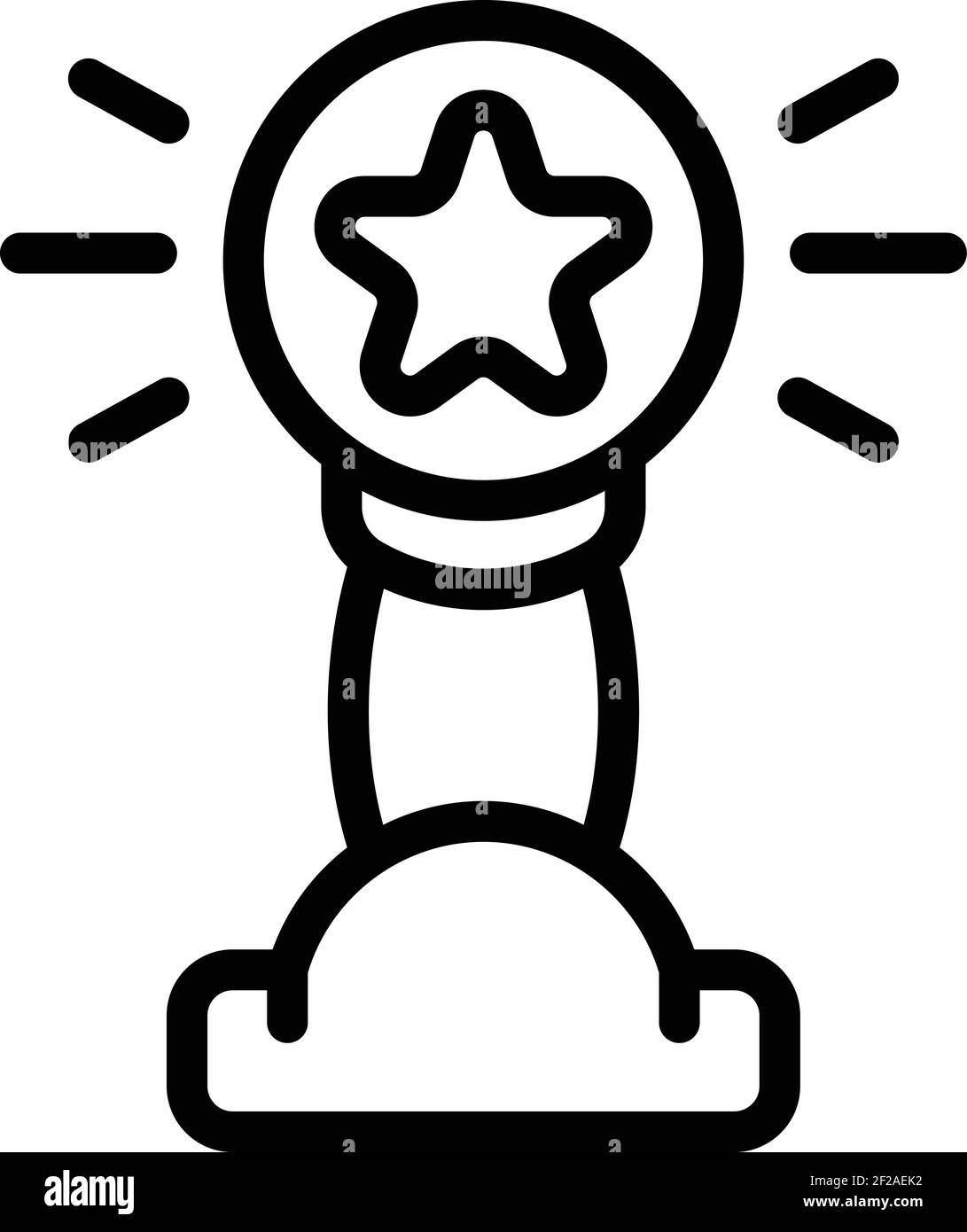 Victory trophy icon. Outline victory trophy vector icon for web design ...