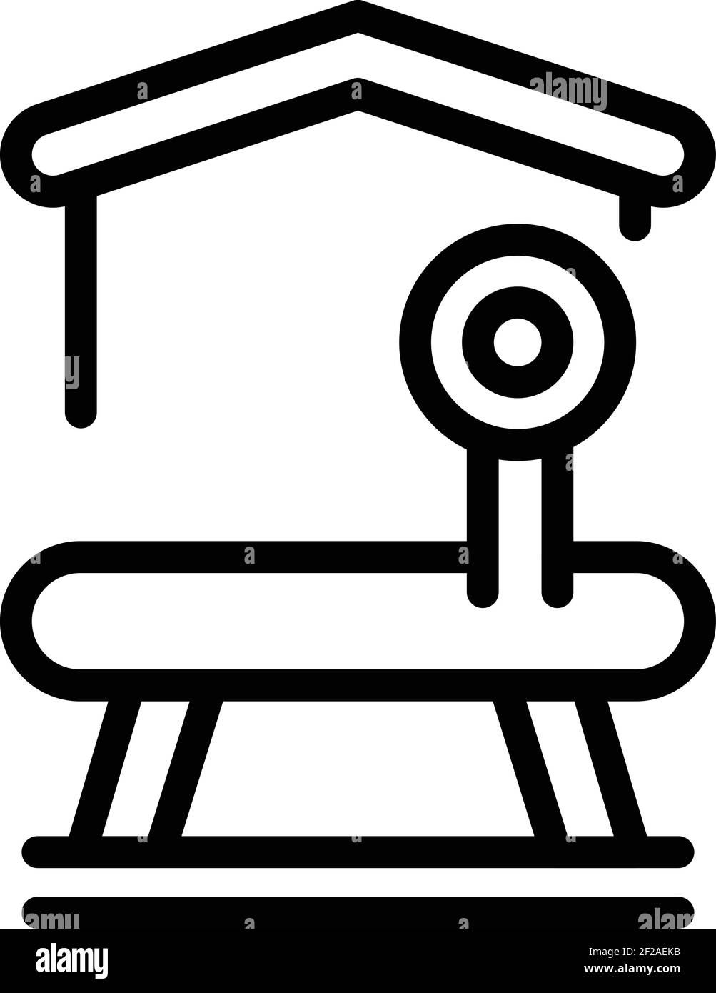 Home gym fitness icon. Outline home gym fitness vector icon for web ...