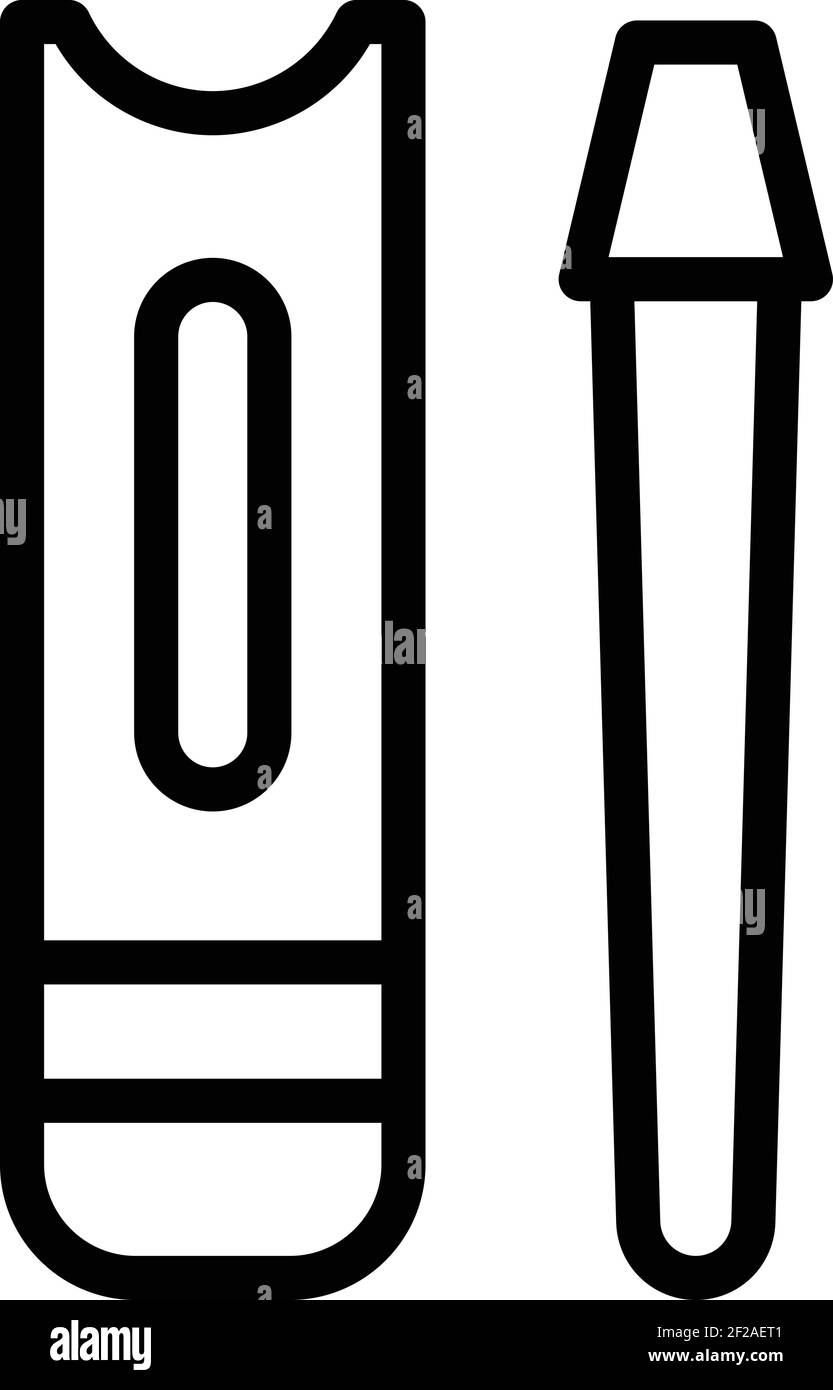 Nail pusher icon. Outline nail pusher vector icon for web design ...