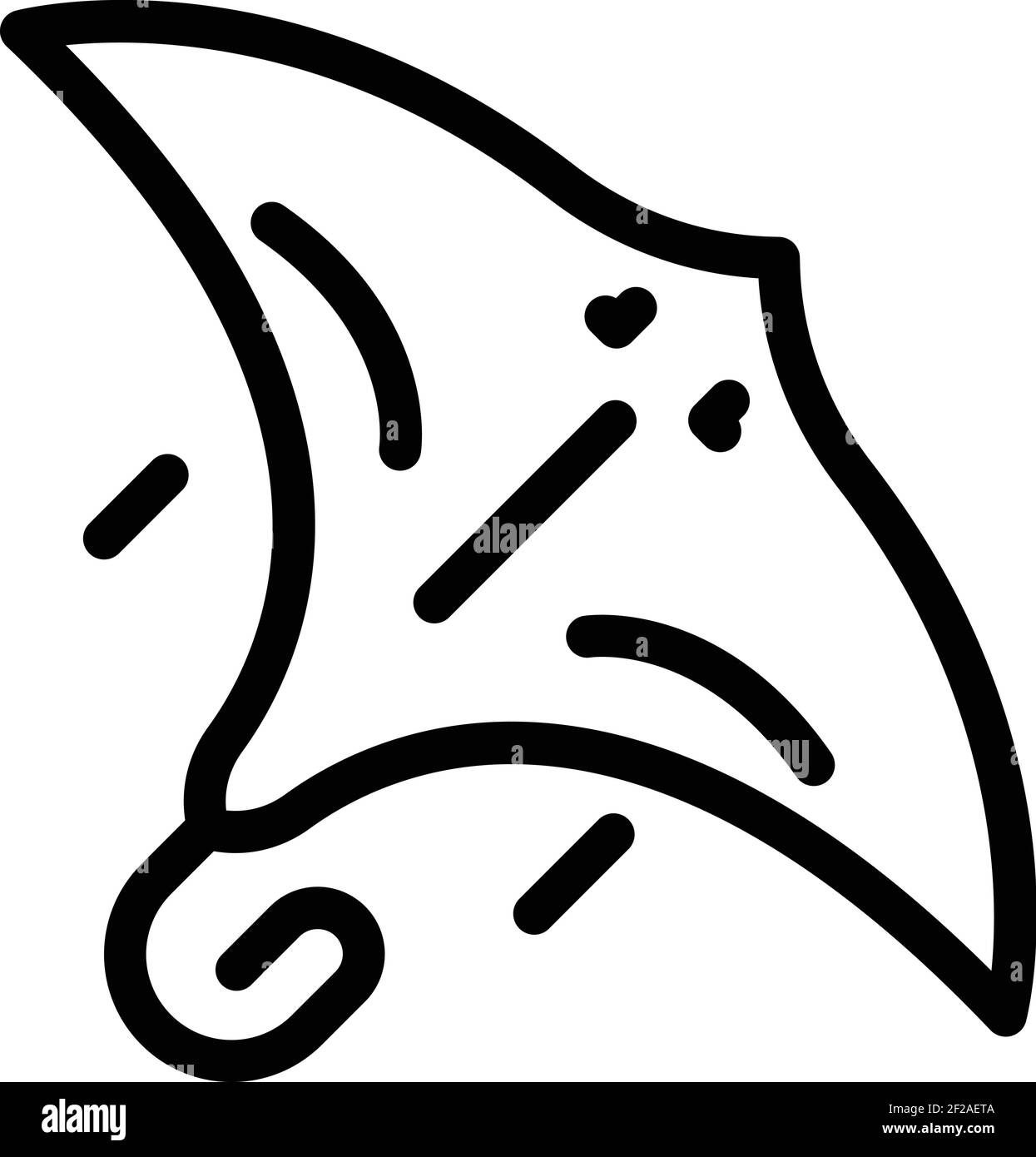 Eagle ray icon. Outline eagle ray vector icon for web design isolated ...