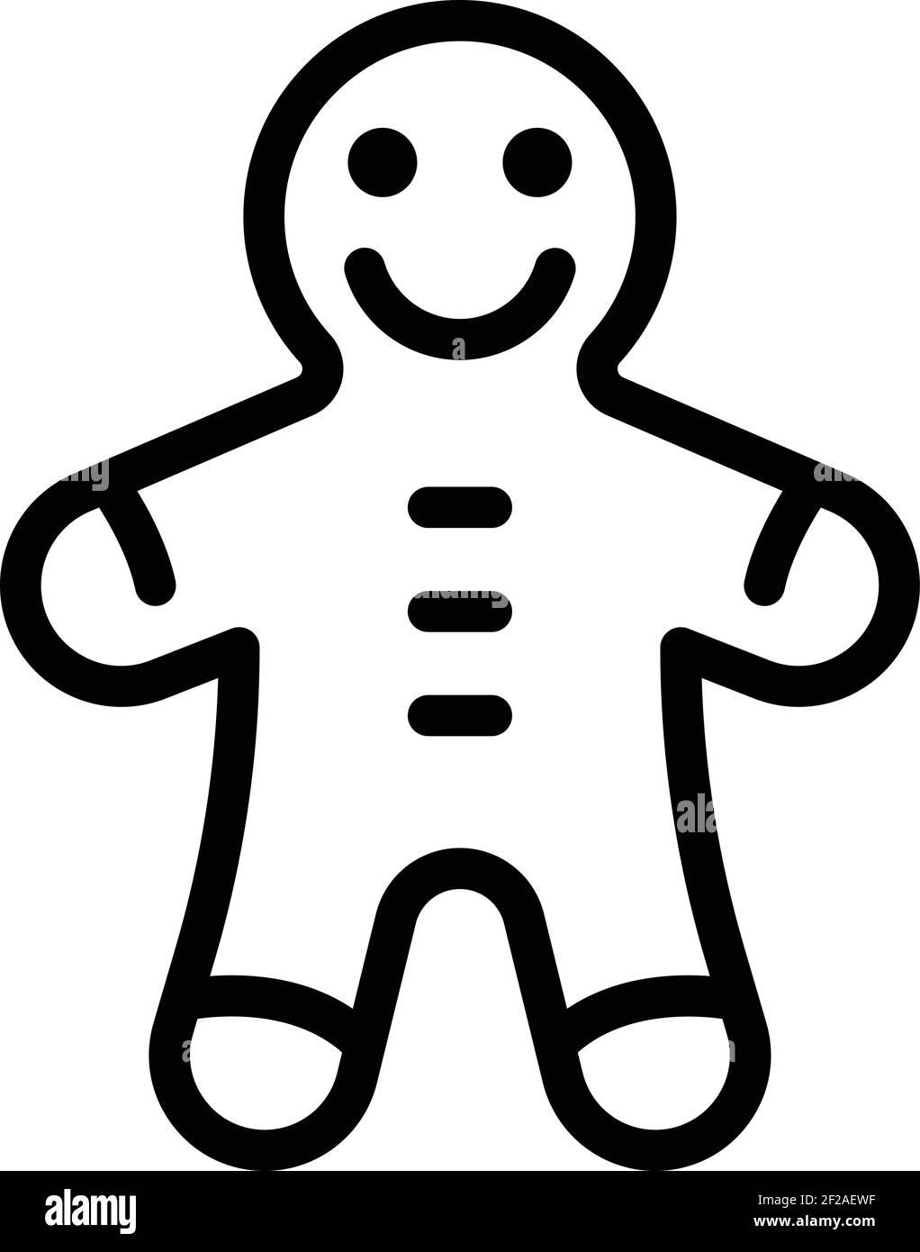 Gingerbread man icon. Outline Gingerbread man vector icon for web ...