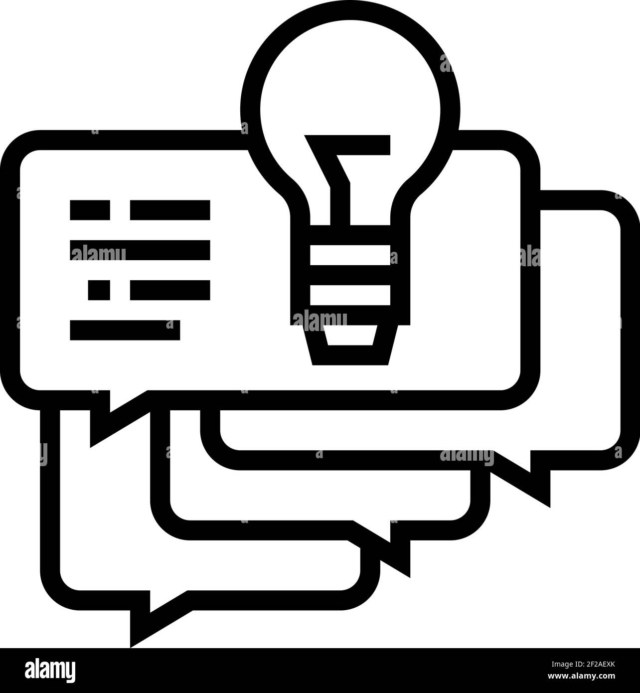 idea for ask customers about service line icon vector illustration ...