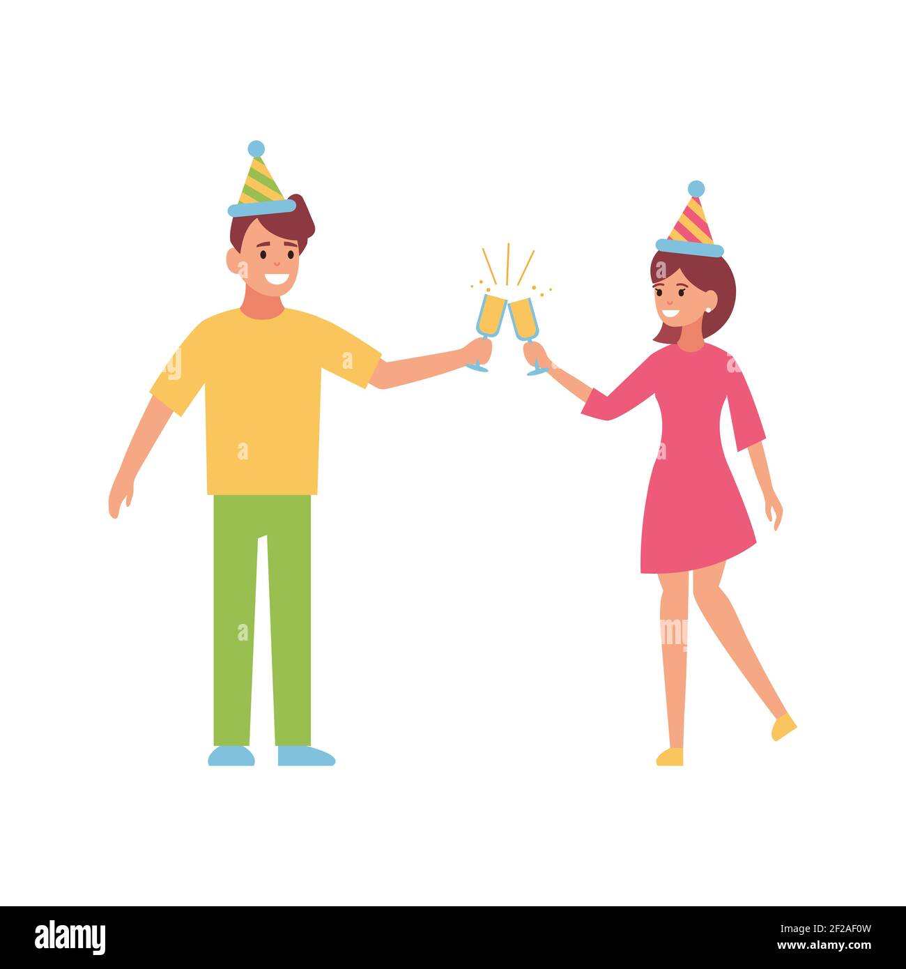 Happy people at the party. Celebration. Vector illustration isolated on ...