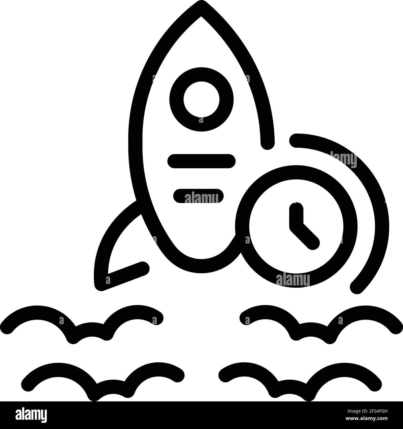 Rocket career icon. Outline rocket career vector icon for web design ...