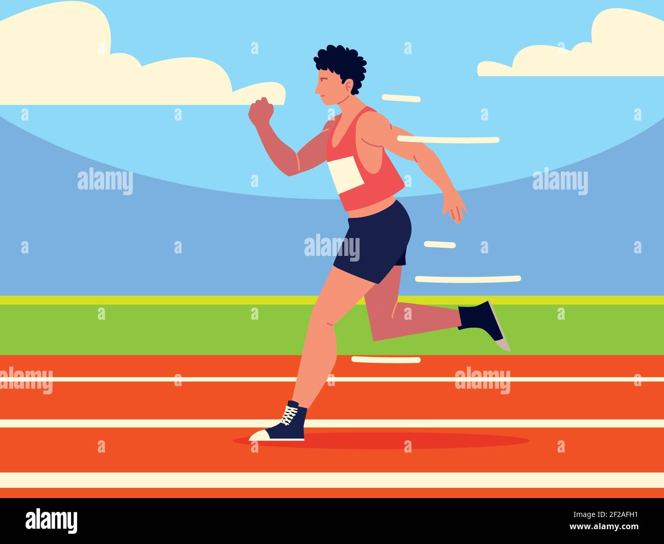 man running track athletic sport Stock Vector Image & Art - Alamy