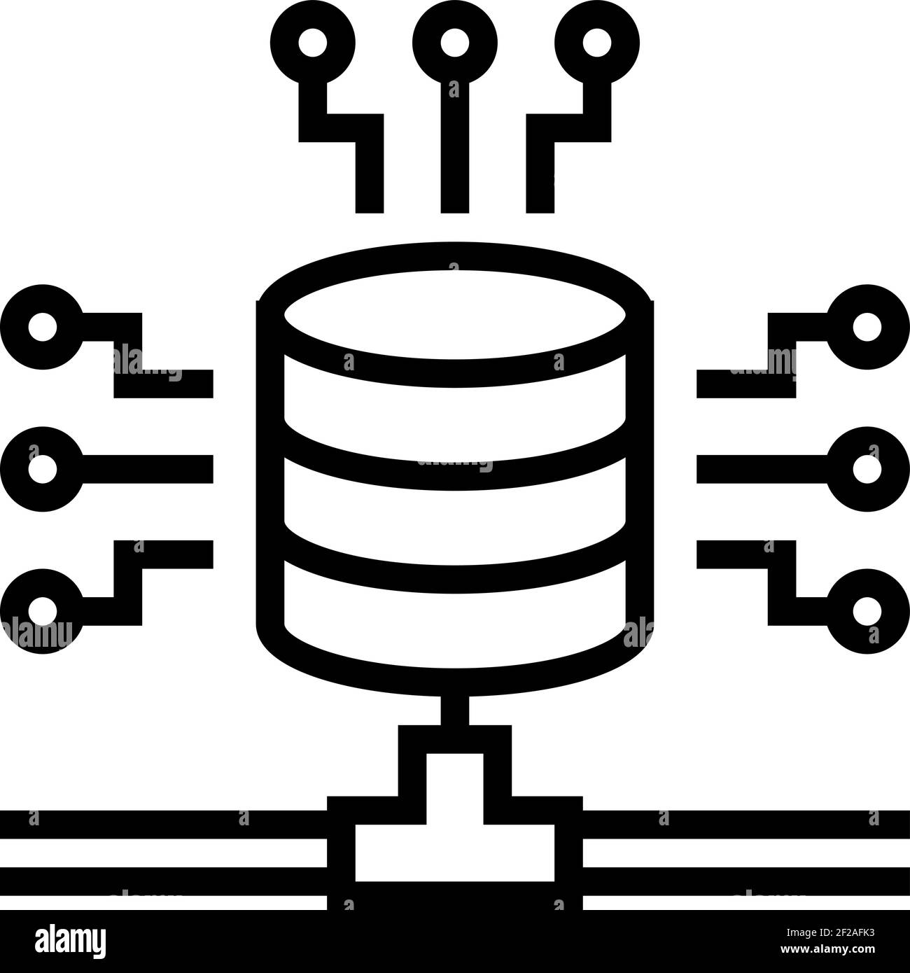 electronic connection digital processing line icon vector illustration ...