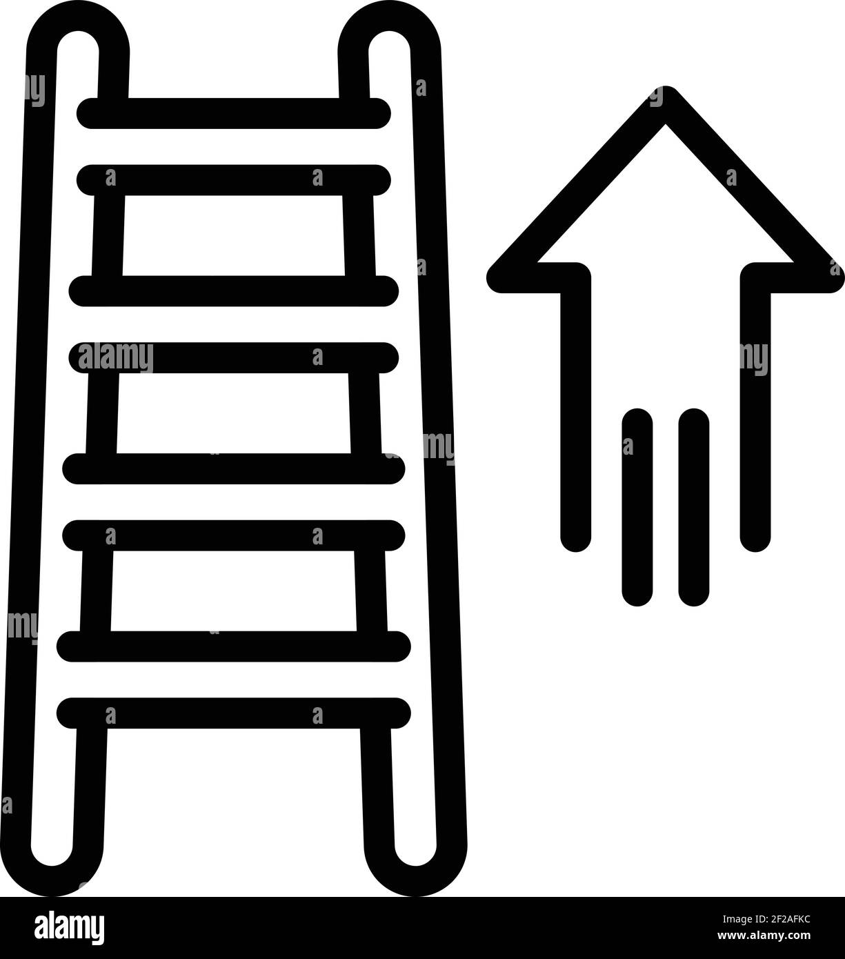 Career up ladder icon. Outline career up ladder vector icon for web ...