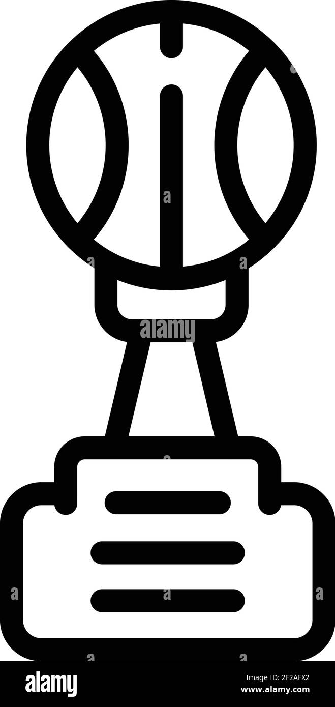 Baseball trophy icon. Outline baseball trophy vector icon for web ...