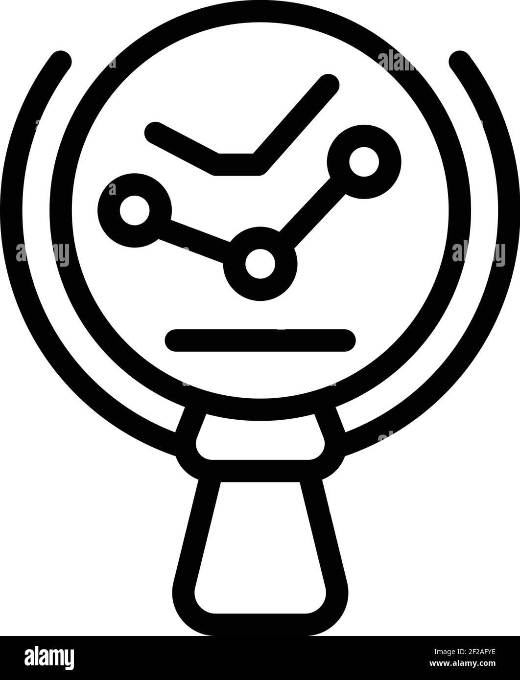 Magnifying career icon. Outline magnifying career vector icon for web ...