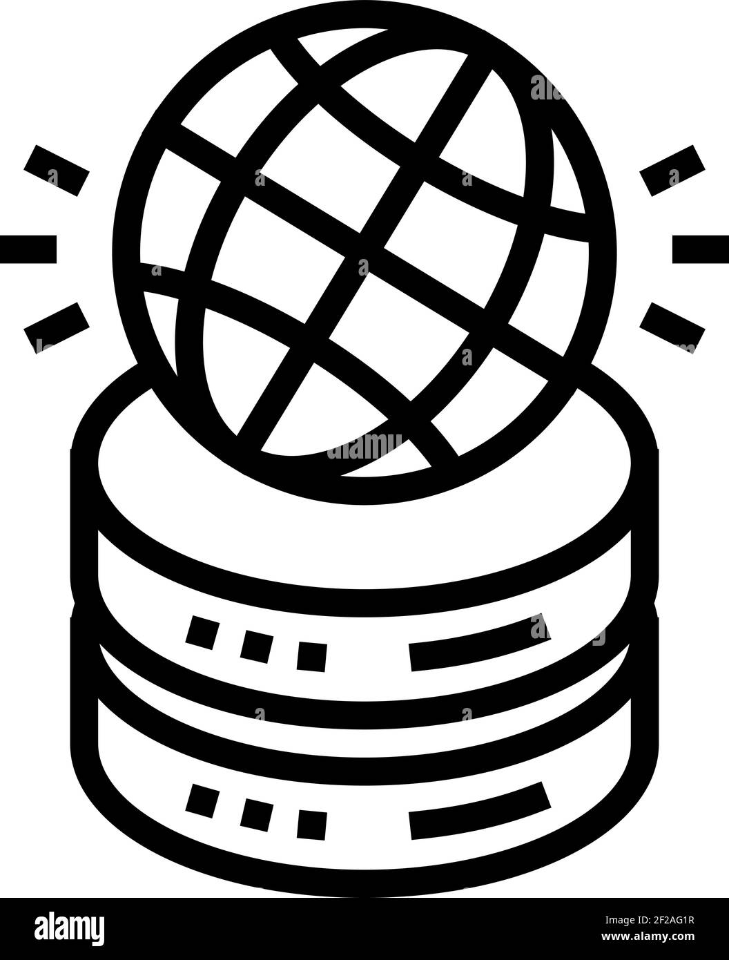 global digital processing line icon vector illustration Stock Vector ...