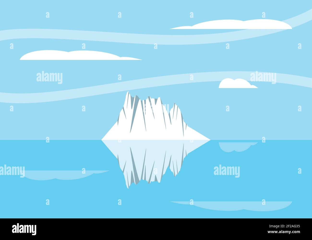 landscape winter iceberg ocean sky Stock Vector Image & Art - Alamy