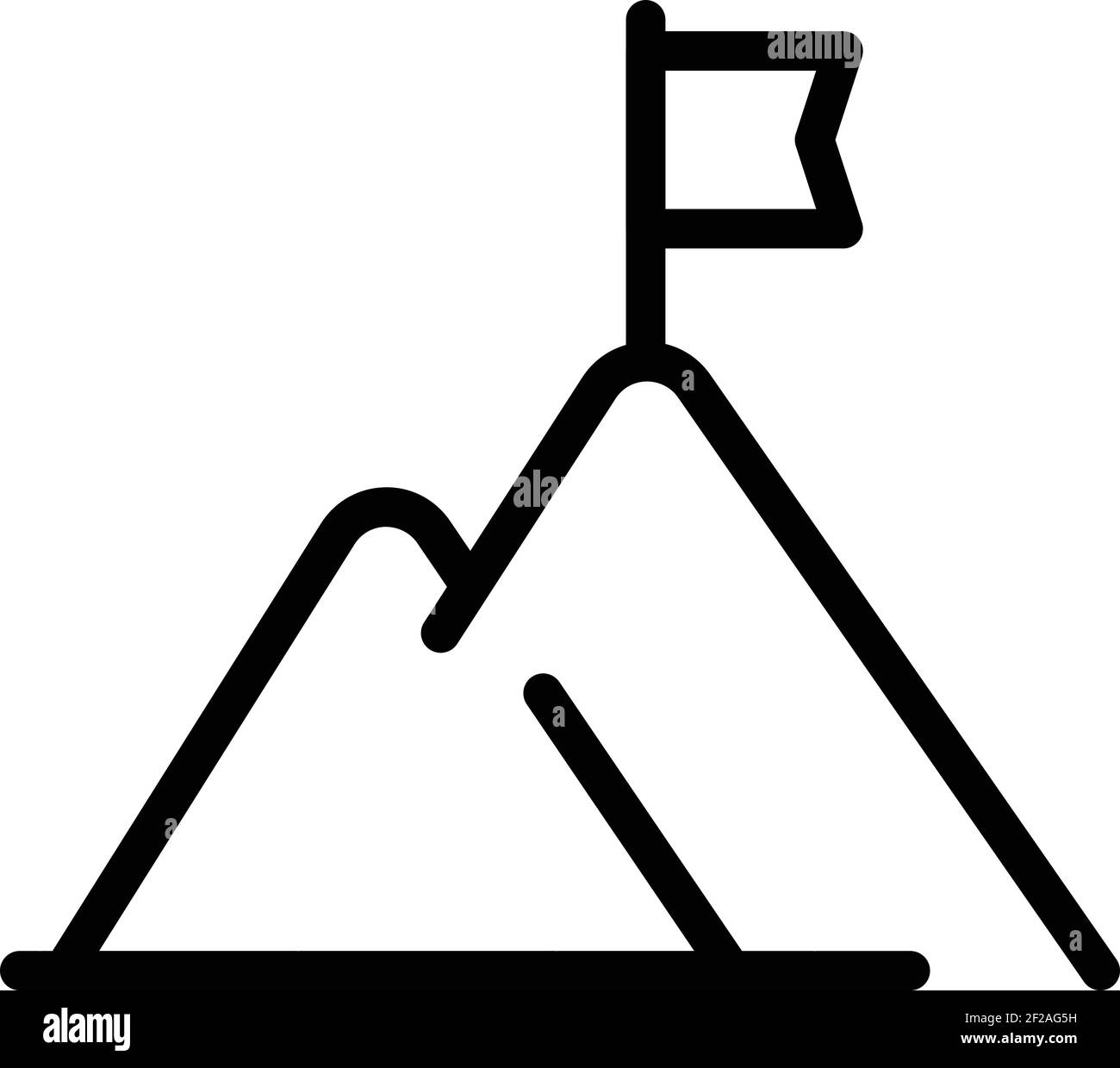 Campaign target point icon. Outline campaign target point vector icon ...