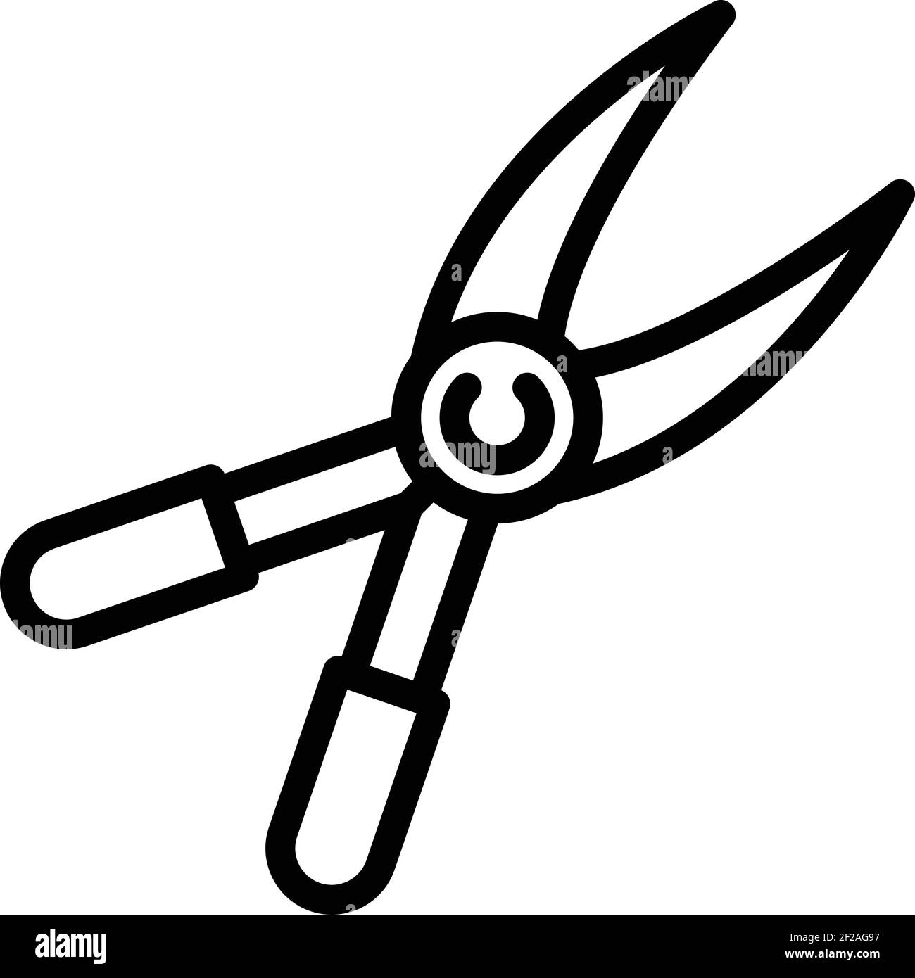 Secateurs tool icon. Outline secateurs tool vector icon for web design ...