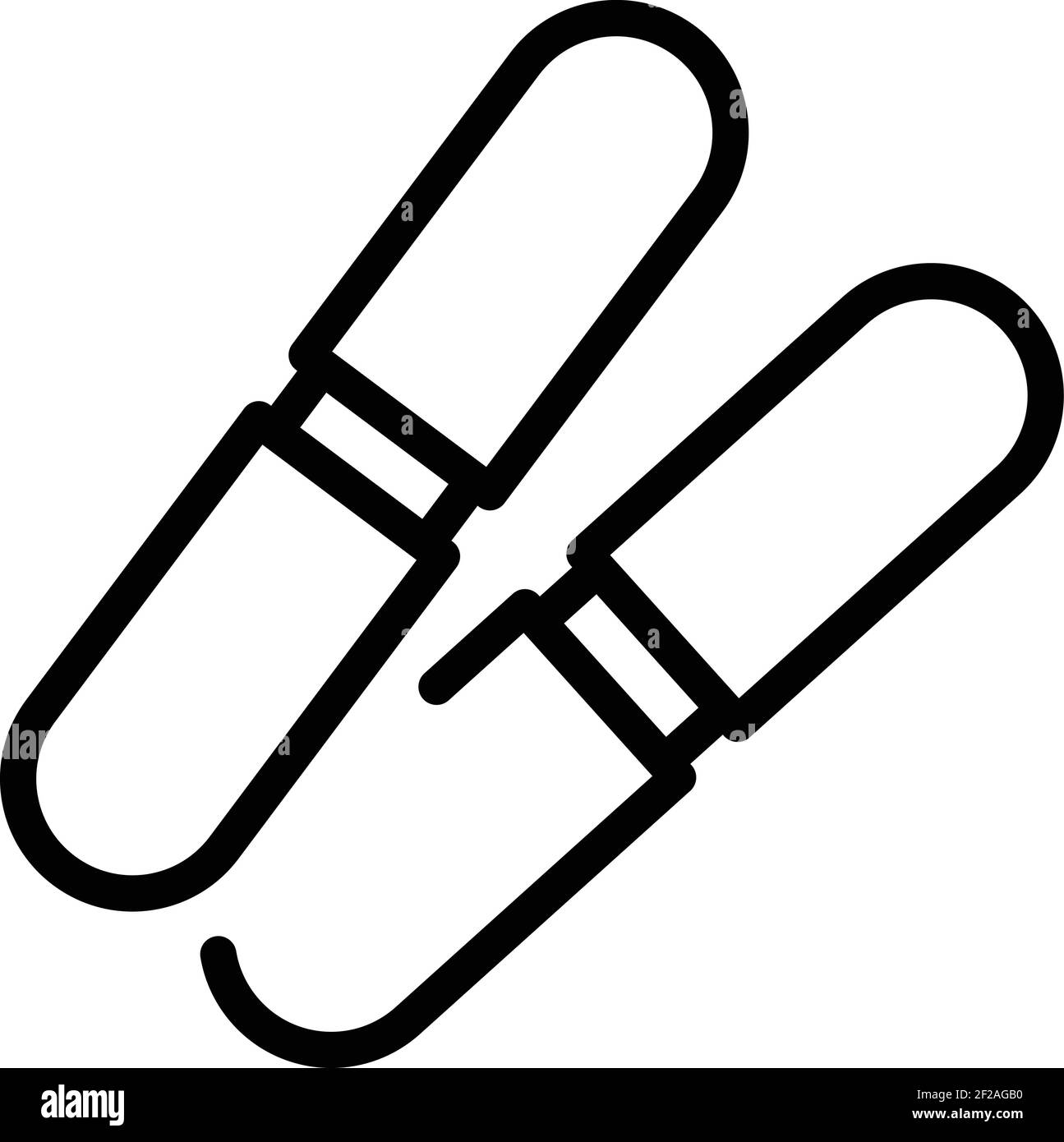 Nail file icon. Outline nail file vector icon for web design isolated ...