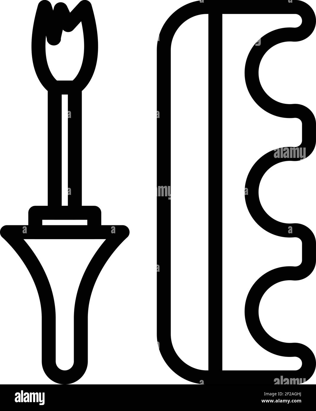 Nail hygiene tools icon. Outline nail hygiene tools vector icon for web ...