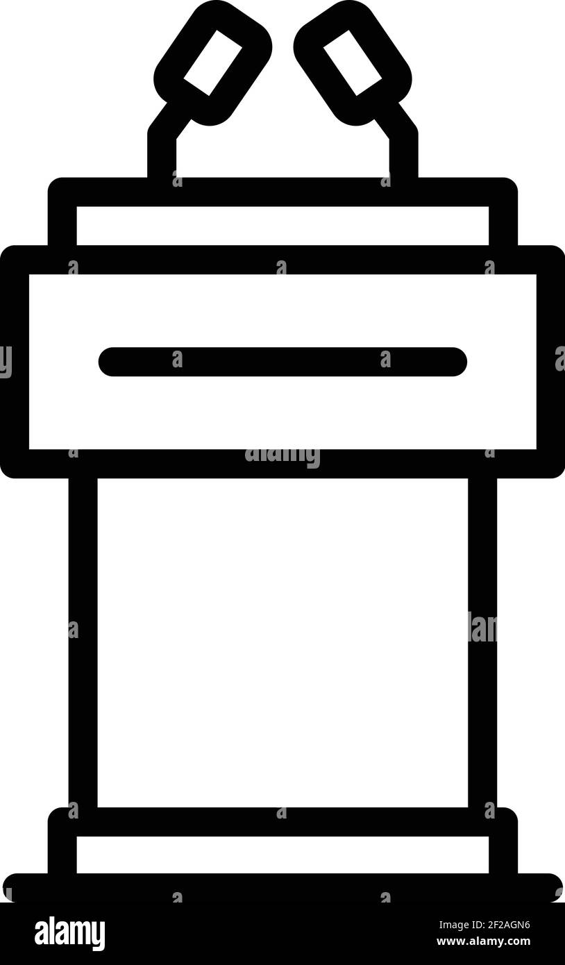 Democracy tribune icon. Outline democracy tribune vector icon for web ...