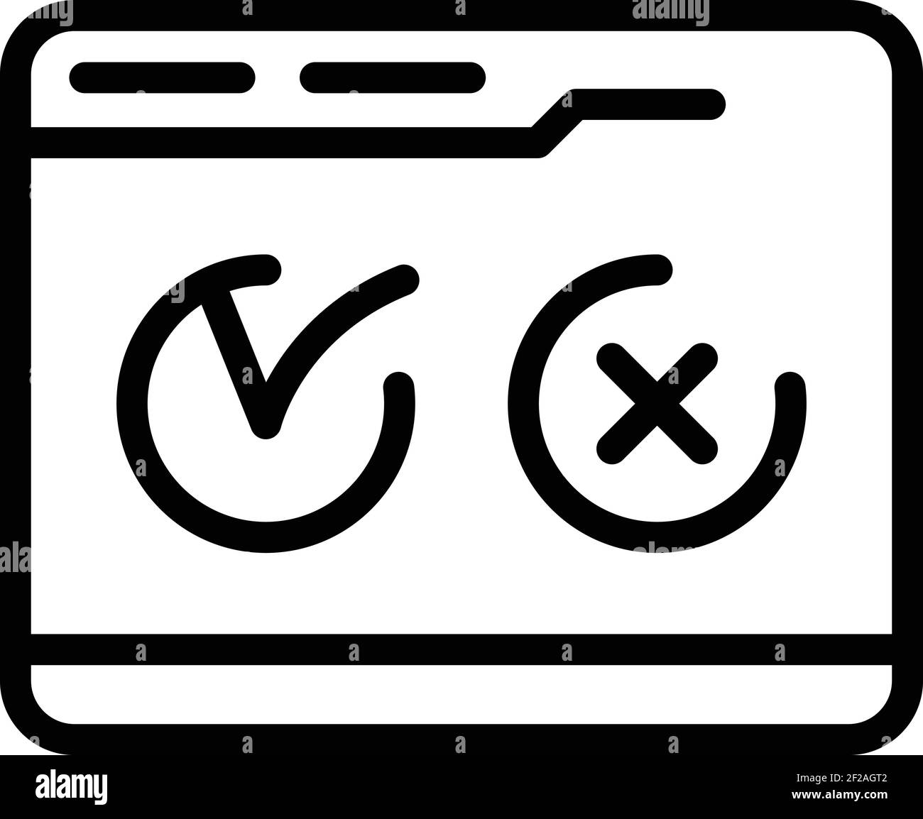 Voting online icon. Outline voting online vector icon for web design ...