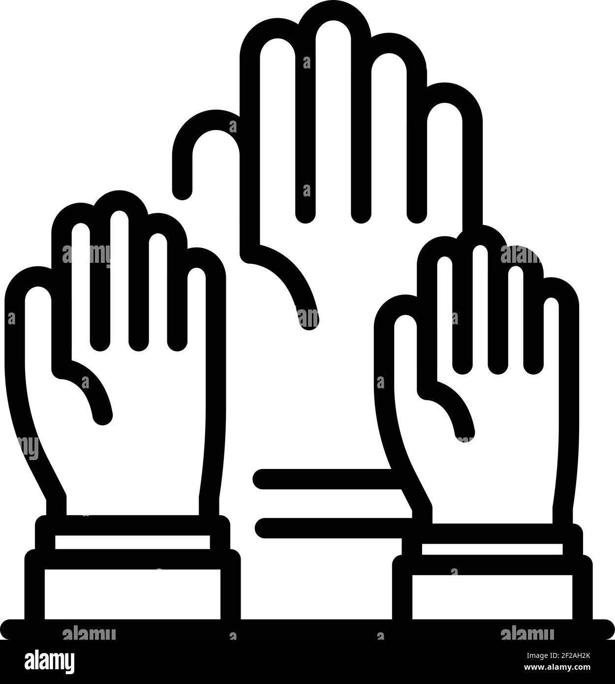 Democracy hands icon. Outline democracy hands vector icon for web ...