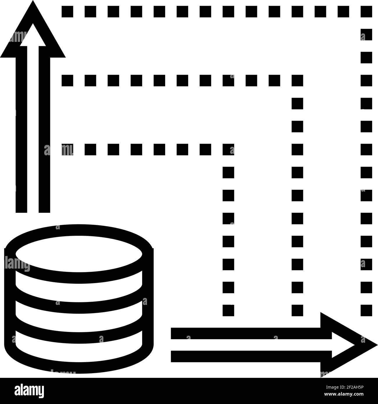 graphic monitoring digital processing line icon vector illustration ...